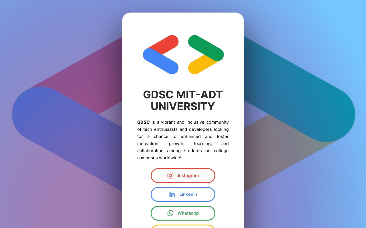 GDSC MIT ADT